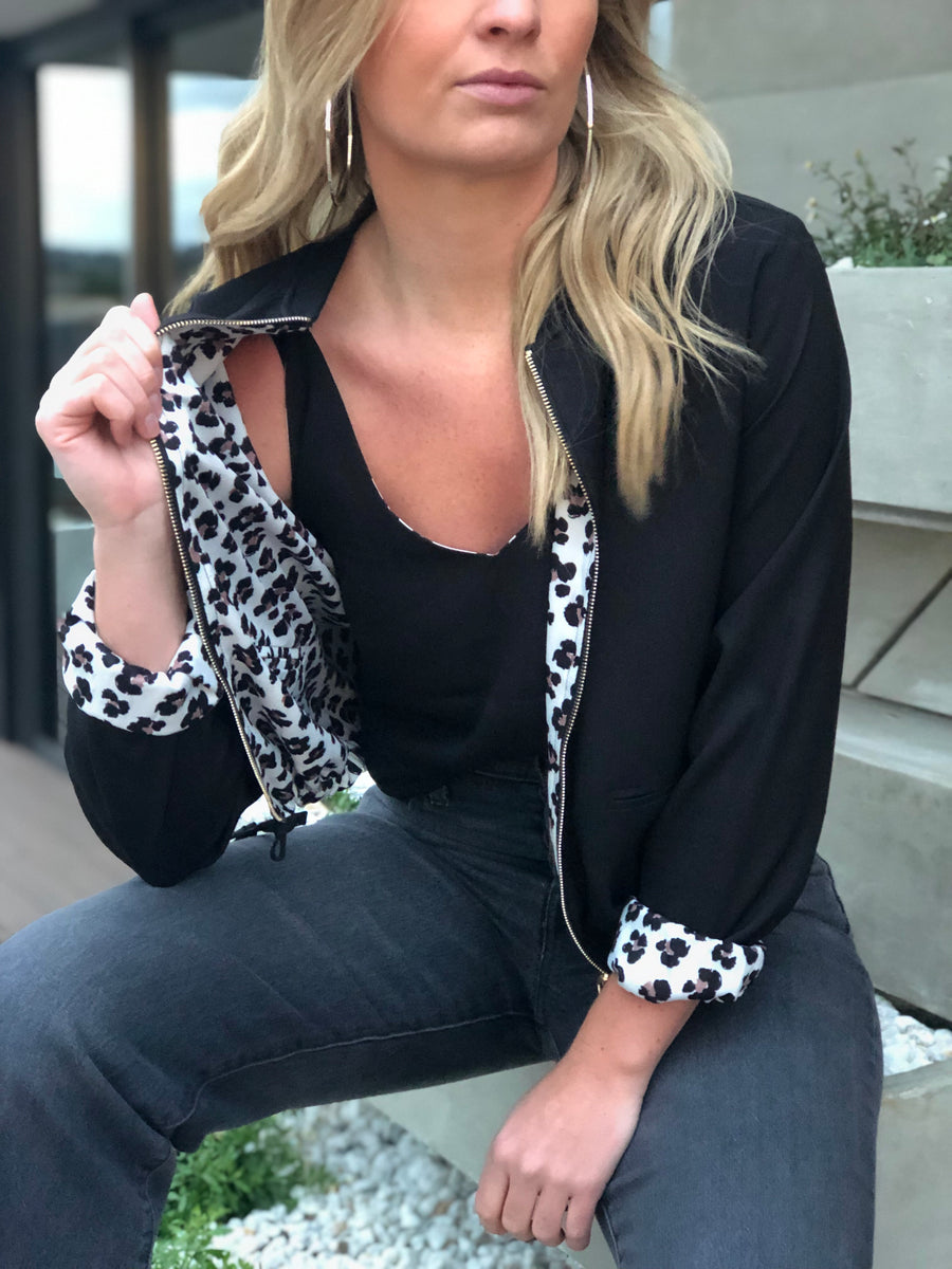 Leo Black Bomber Jacket – One Eighty Clothing