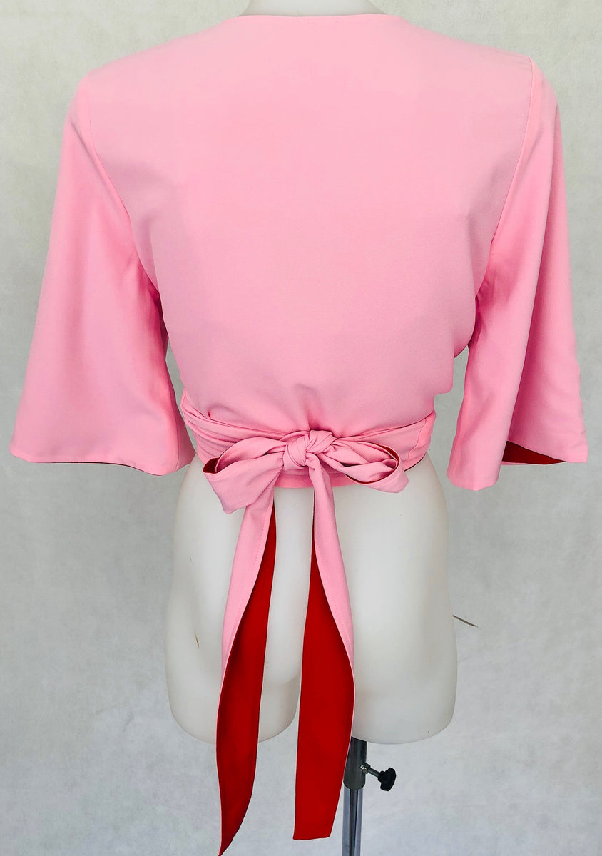 Baby Red Wrap Top – One Eighty Clothing